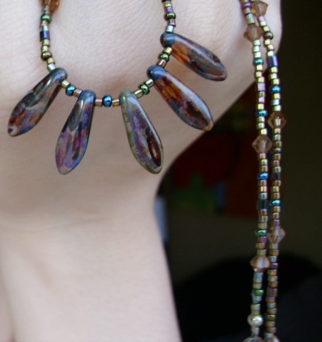 Nancy Hui » Brown dagger necklace